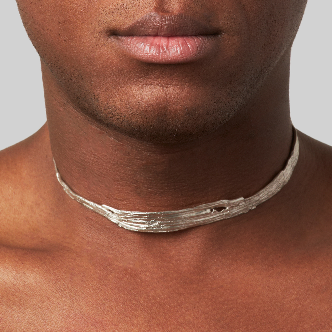THICK HAIR CHOKER IN STERLING SILVER – RP / Encore