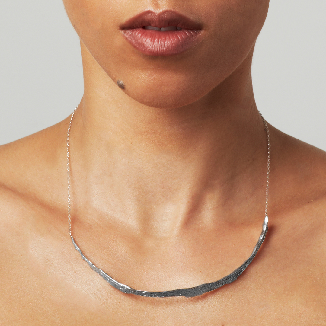 THIN HAIR CHOKER IN STERLING SILVER – RP / Encore