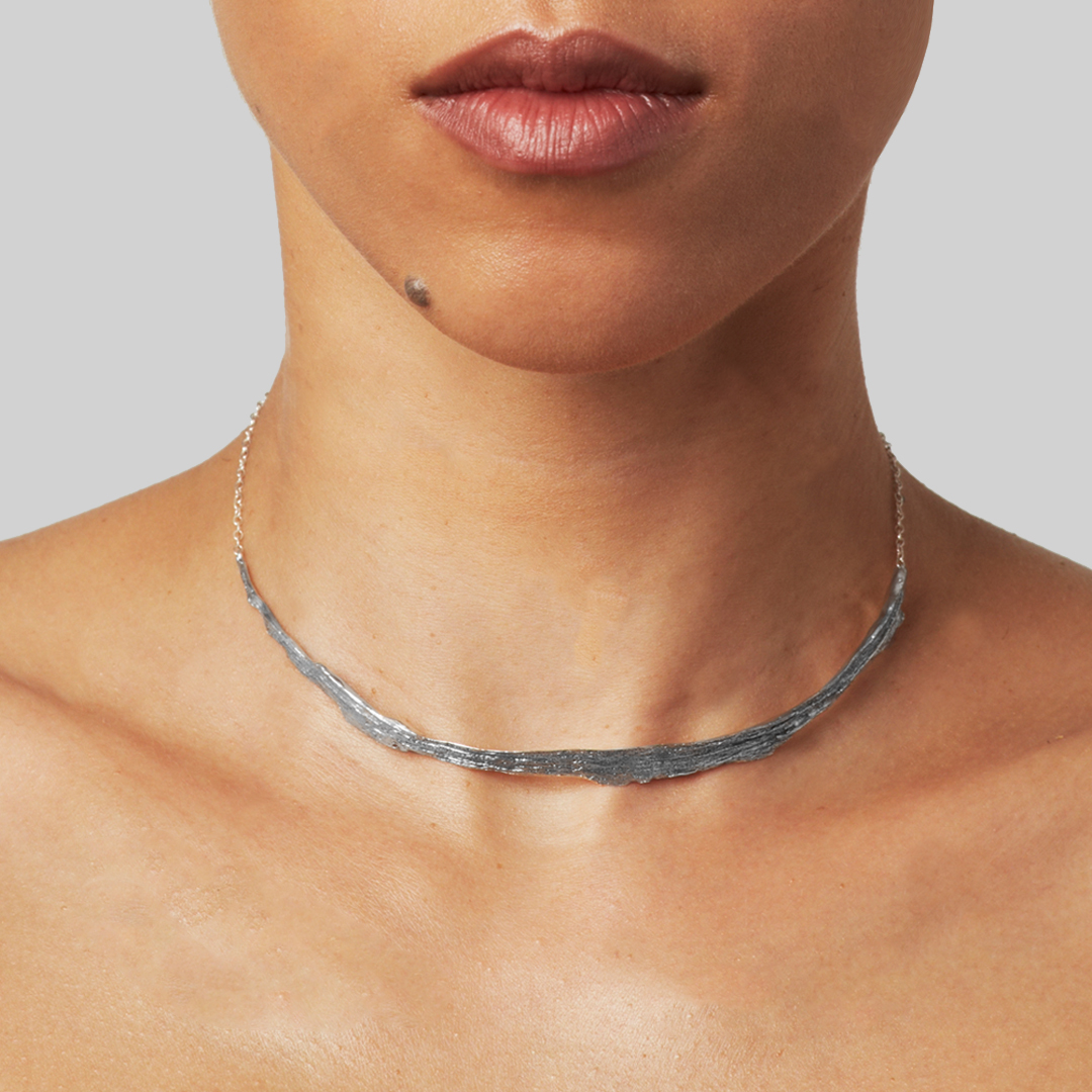 THIN HAIR CHOKER IN STERLING SILVER – RP / Encore